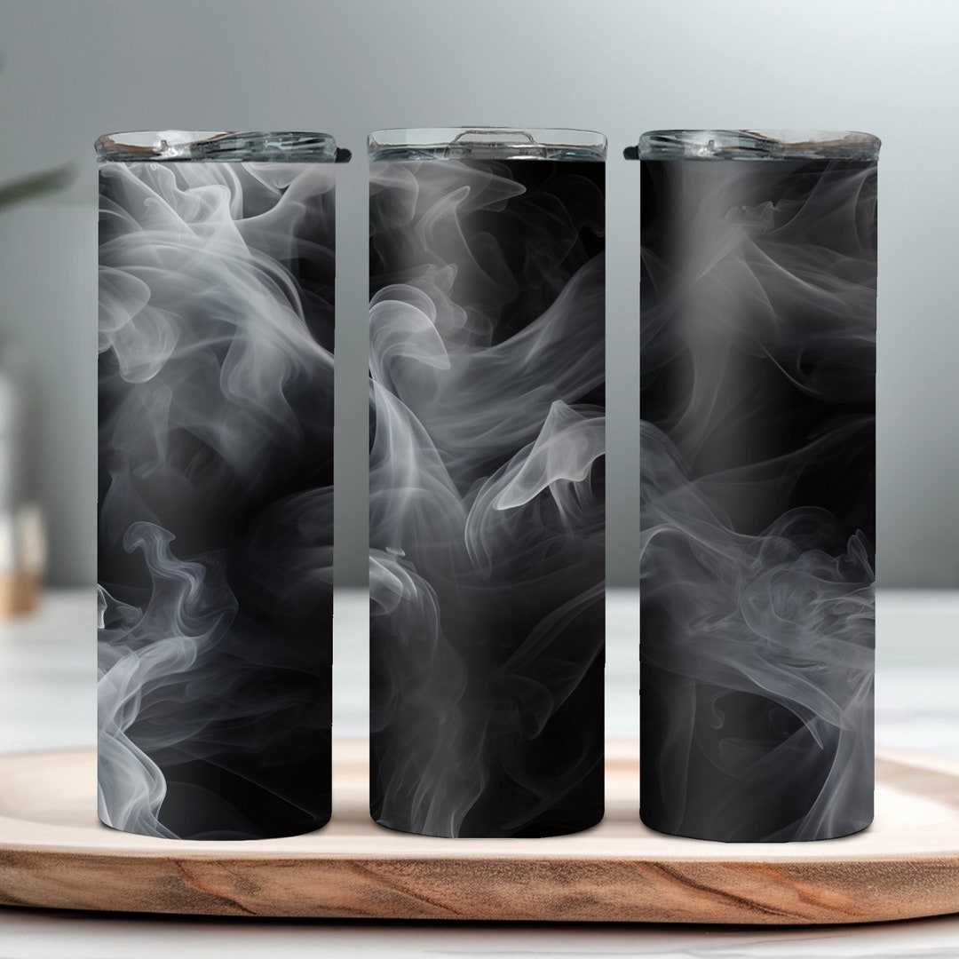 Seamless White Smoke Tumbler Wrap, Sublimation 20 Oz, Skinny, Instant ...