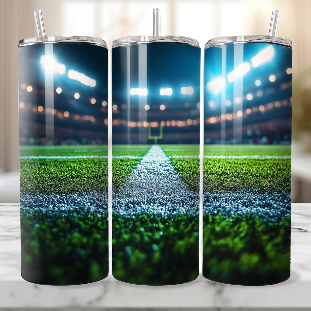 20 OZ Football Stadium Lights Sublimation Skinny Tumbler Design Straight Sublimation Wrap Design ...