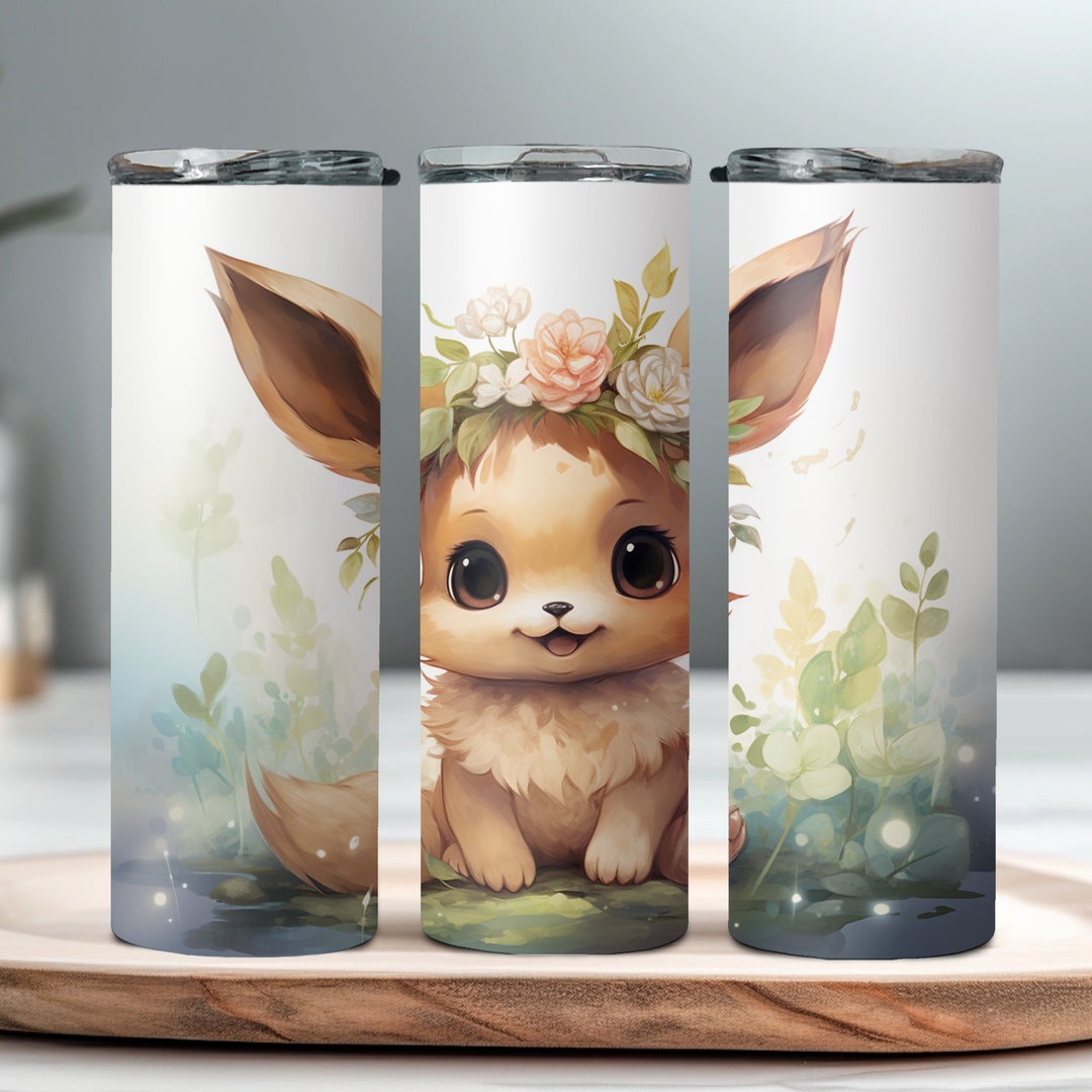 Pokemon Tumbler Wrap, Sublimation 20 Oz, Skinny, Instant PNG, Eevee ...