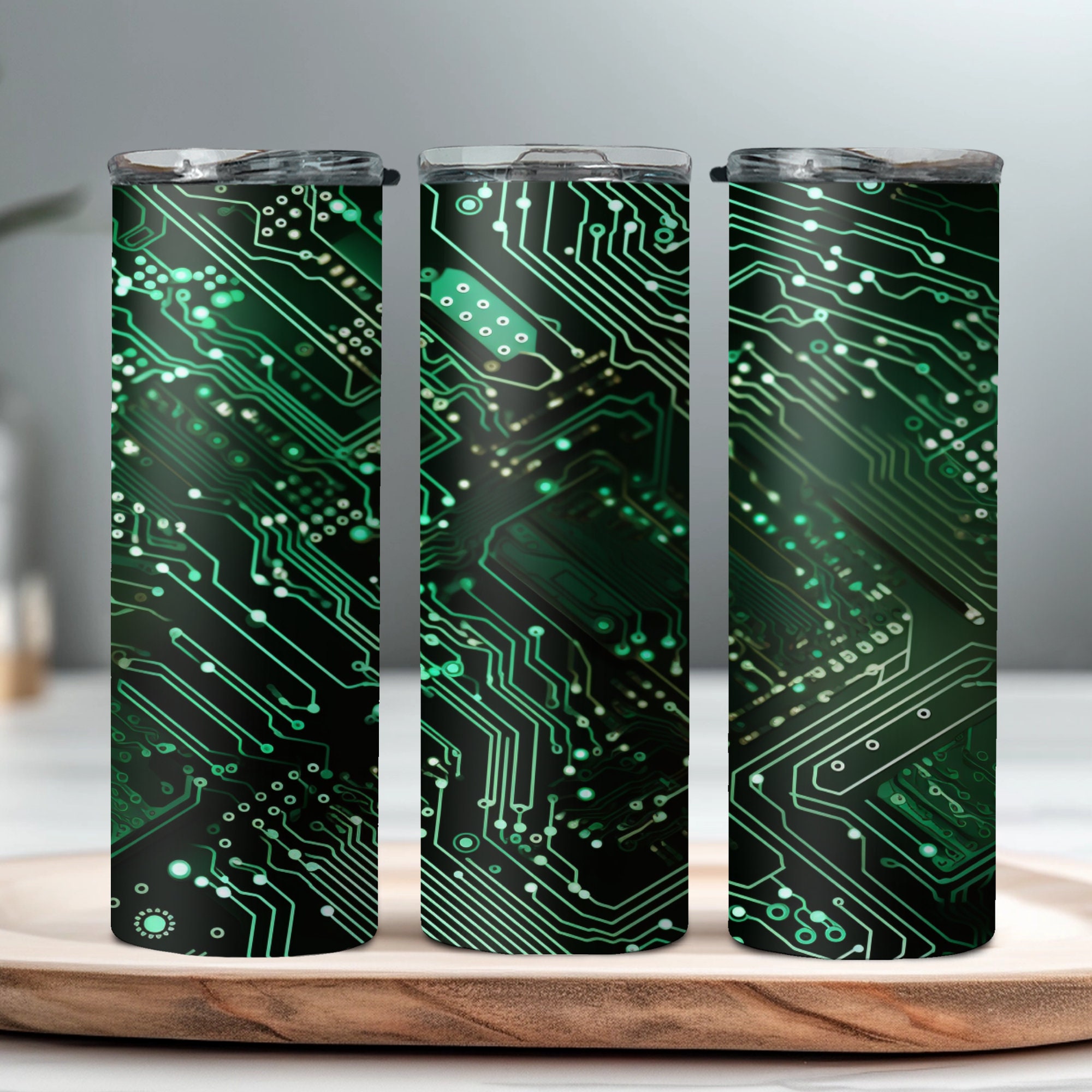 Seamless Tech Circuit Board Tumbler Wrap, Nerdy, Sublimation 20 Oz ...