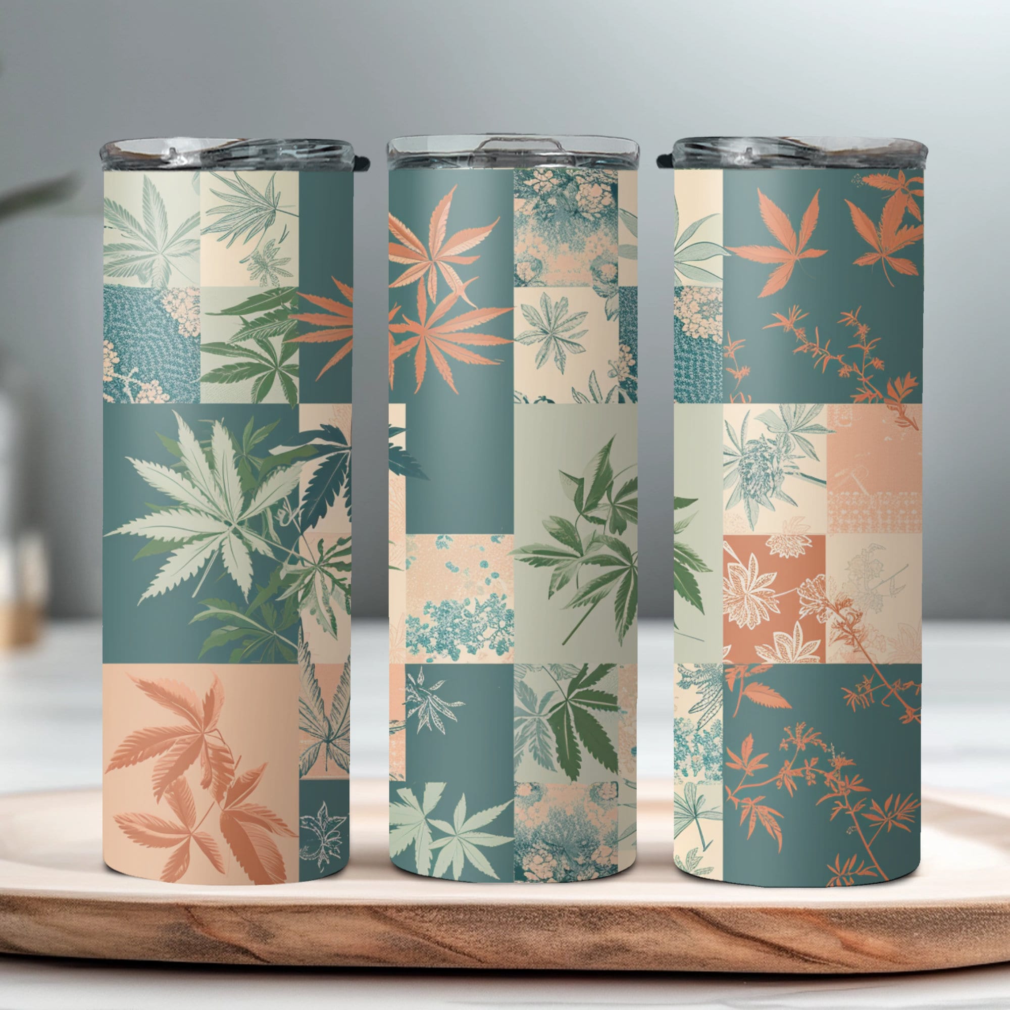 Seamless Minimalist Weed Tumbler Wrap, Marijuana, Sublimation 20 Oz ...