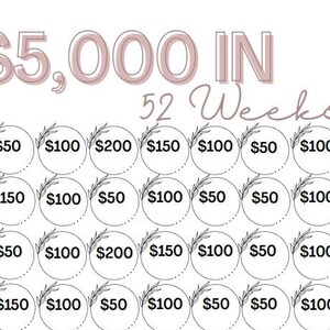 5000 Savings Challenge Printable | 5K Savings Challenge | Savings ...