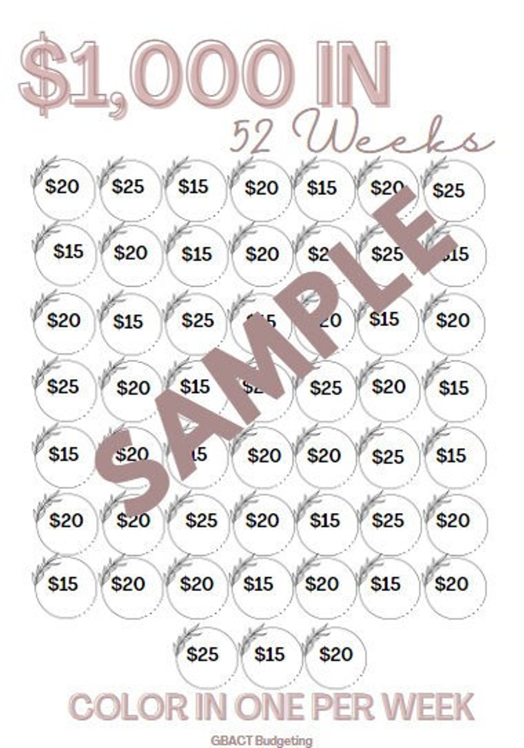 1000 Savings Challenge Printable | 1K Savings Challenge | Savings ...