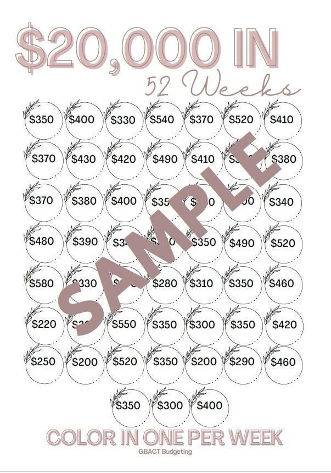 20000 Savings Challenge Printable | 20K Savings Challenge | Savings ...