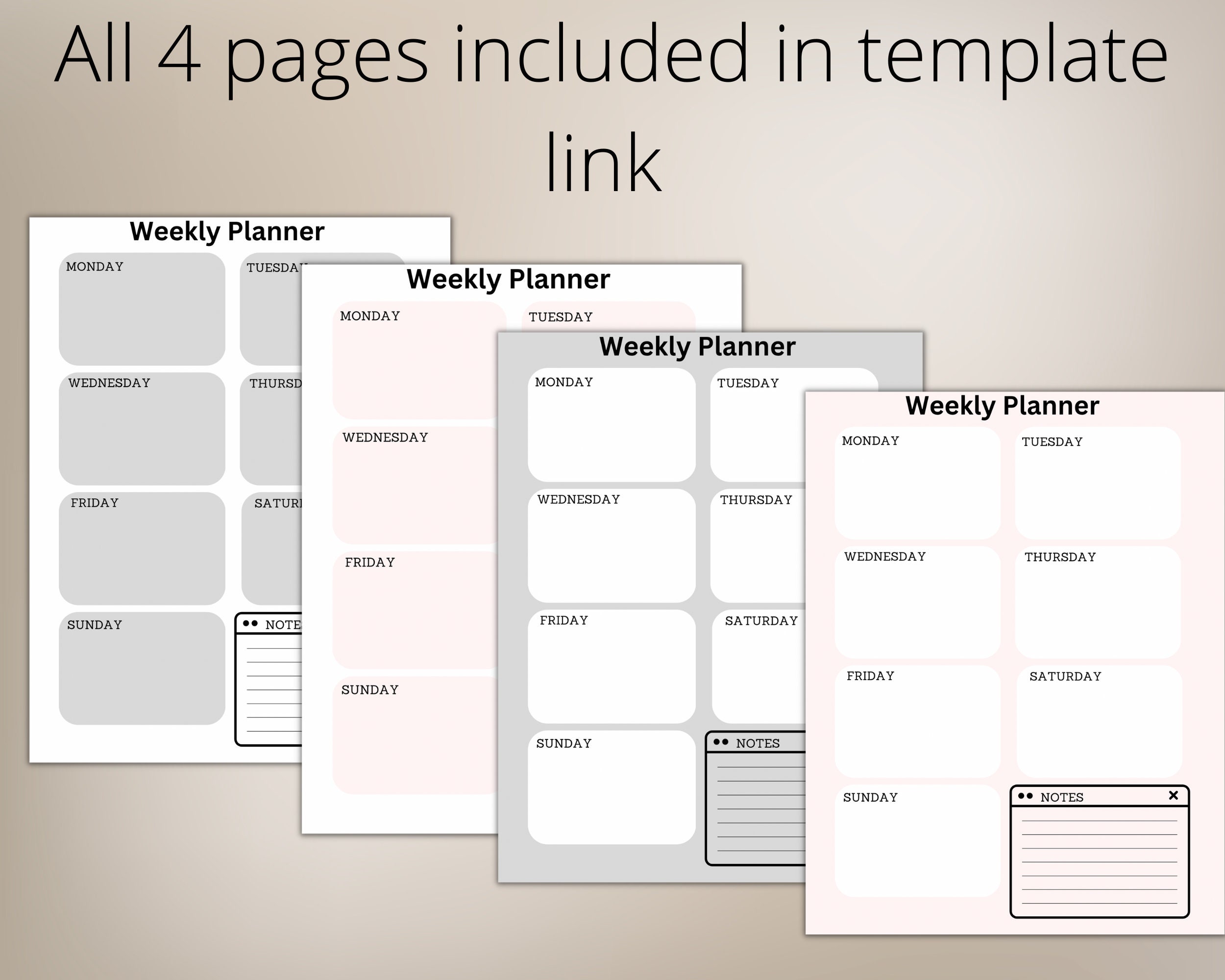 Weekly Planner | Editable | Printable | Weekly Agenda | Daily Planner ...