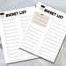 Editable Bucket List | Minimalist | Template | Printable | Instant ...