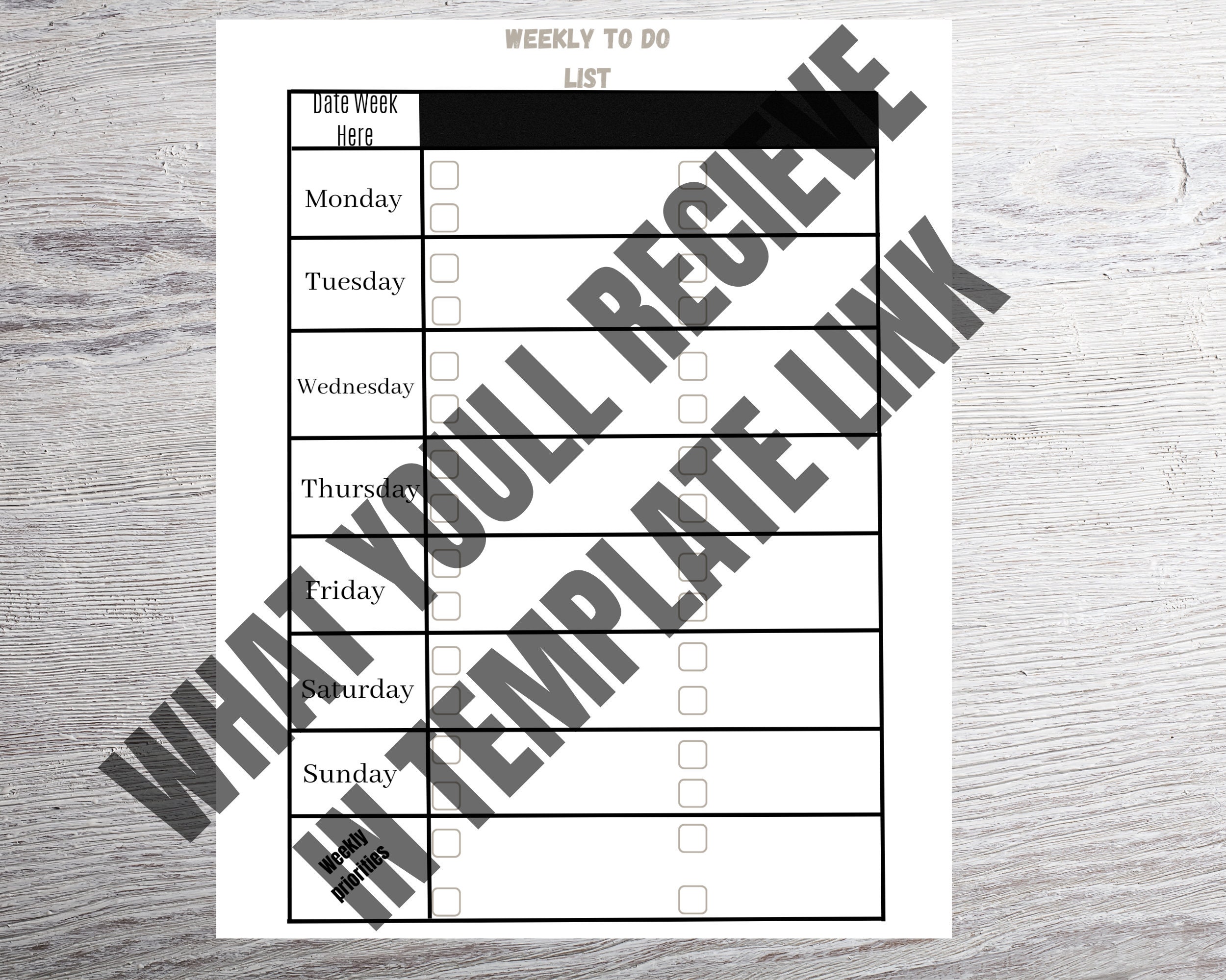 Weekly to Do List | Editable | Printable | Digital Download | Daily ...