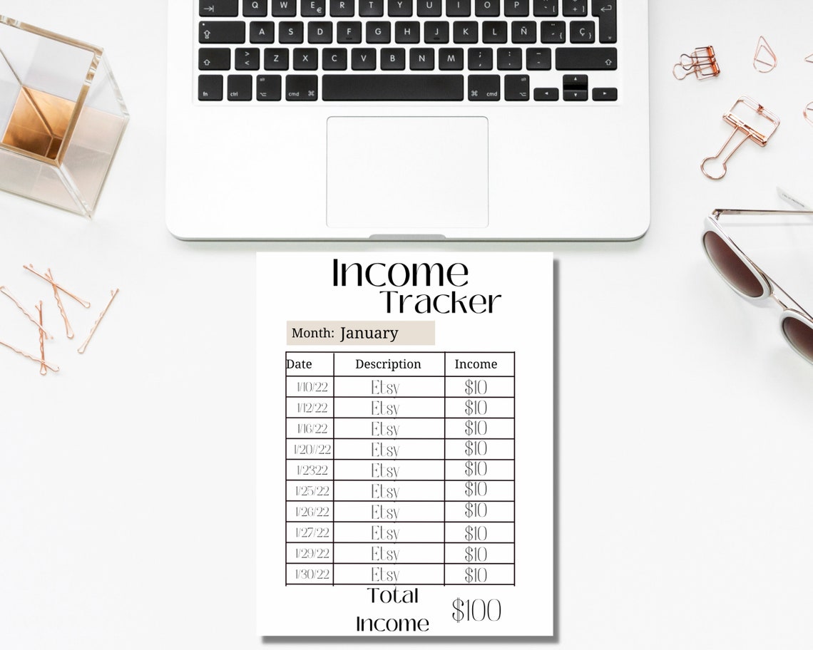 Side Hustle Income Tracker Printable Editable Canva Template Digital ...