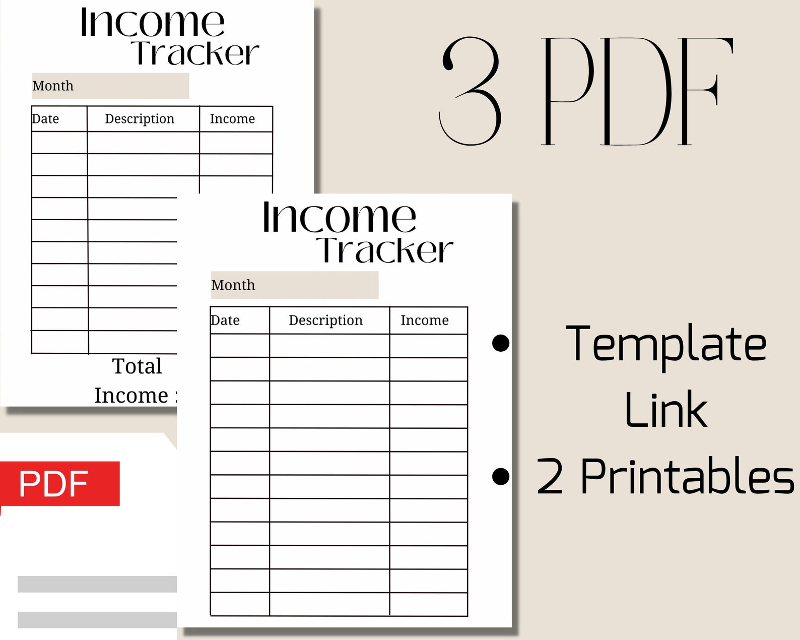 Side Hustle Income Tracker Printable Editable Canva Template Digital ...