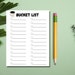 Editable Bucket List | Minimalist | Template | Printable | Instant ...
