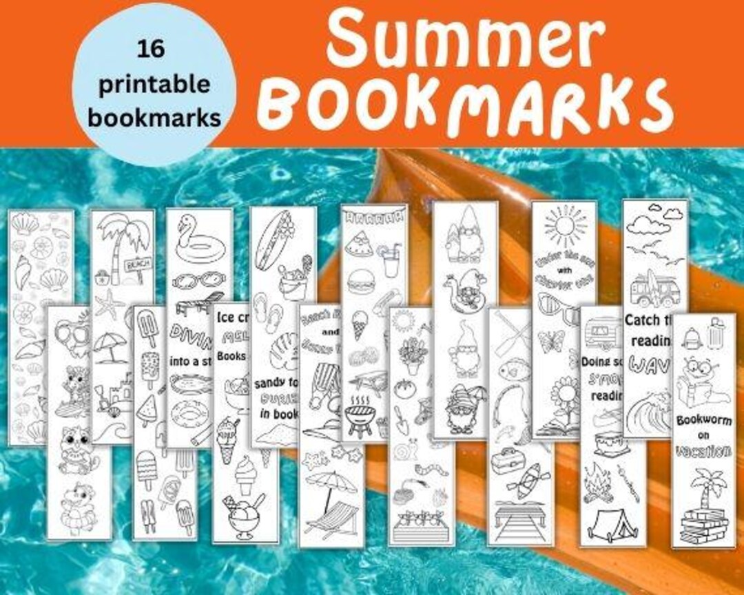 Summer Bookmarks / Printable Bookmarks for Summer Reading / Summer ...