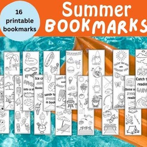 Summer Bookmarks / Printable Bookmarks for Summer Reading / Summer ...