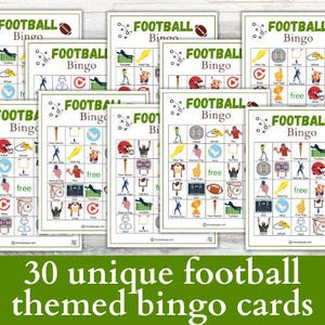 Football Bingo / Football Bingo Board / Football Bingo for Kids / Super ...