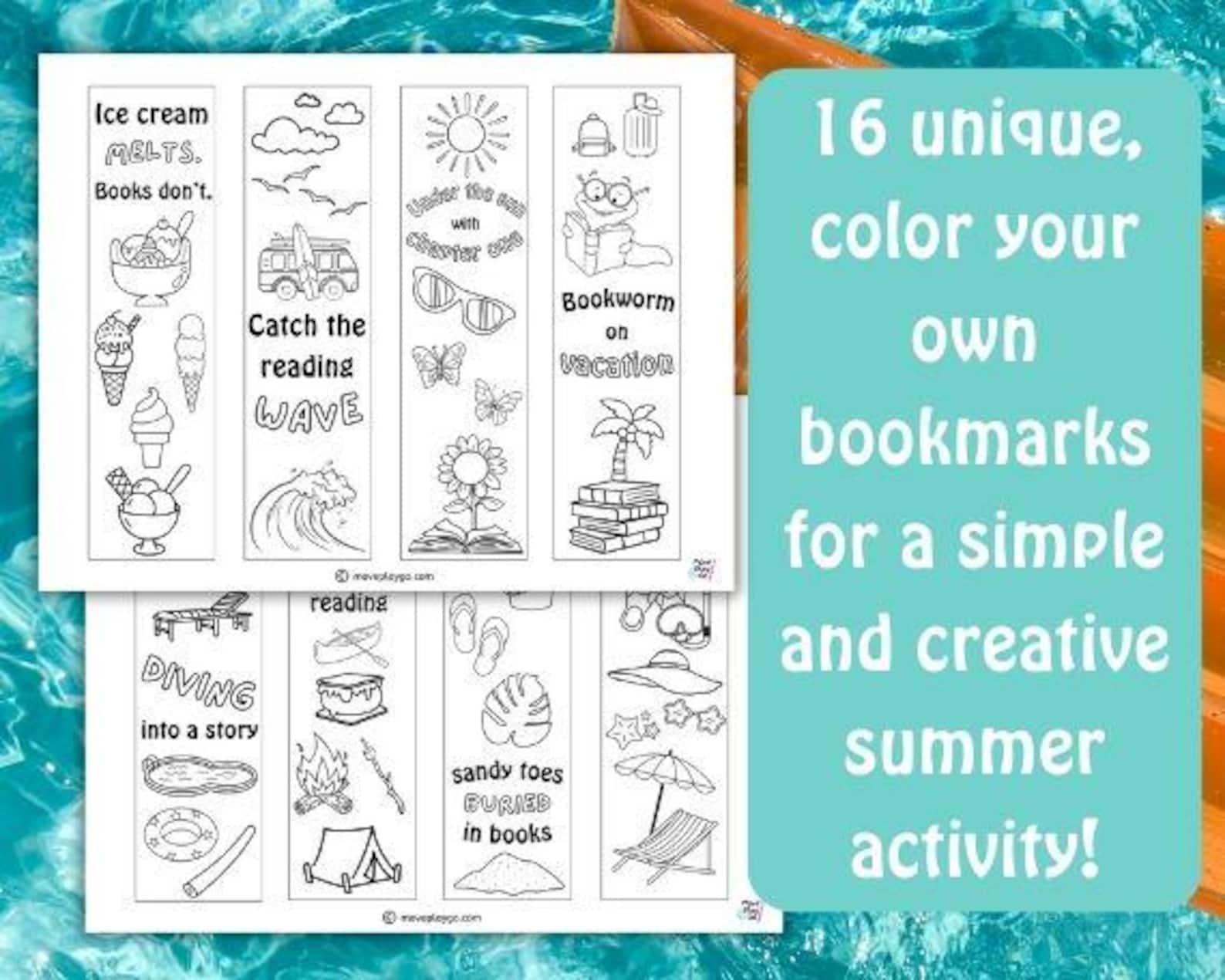 Summer Bookmarks / Printable Bookmarks for Summer Reading / Summer ...