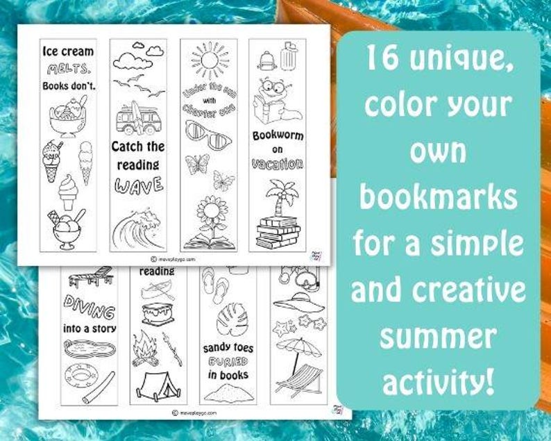 Summer Bookmarks / Printable Bookmarks for Summer Reading / Summer ...
