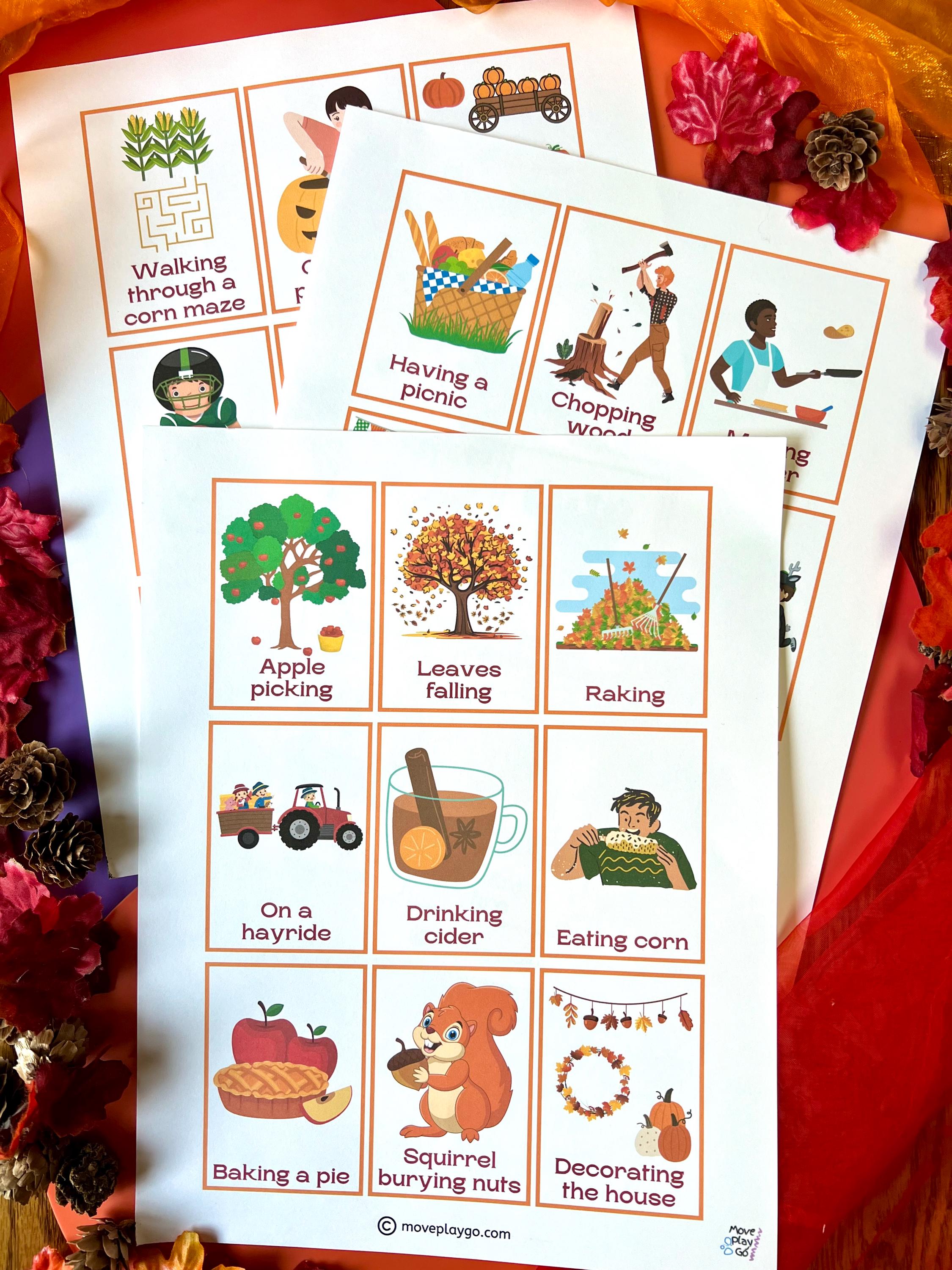 Fall Charades, Printable Kids Activities, Fall Activities for ...