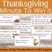 Thanksgiving Minute to Win It, Thanksgiving Game, Thanksgiving Party ...