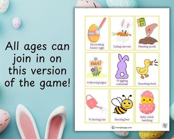 Easter Charades for Kids / Easter Games Printable / Easter Classroom ...