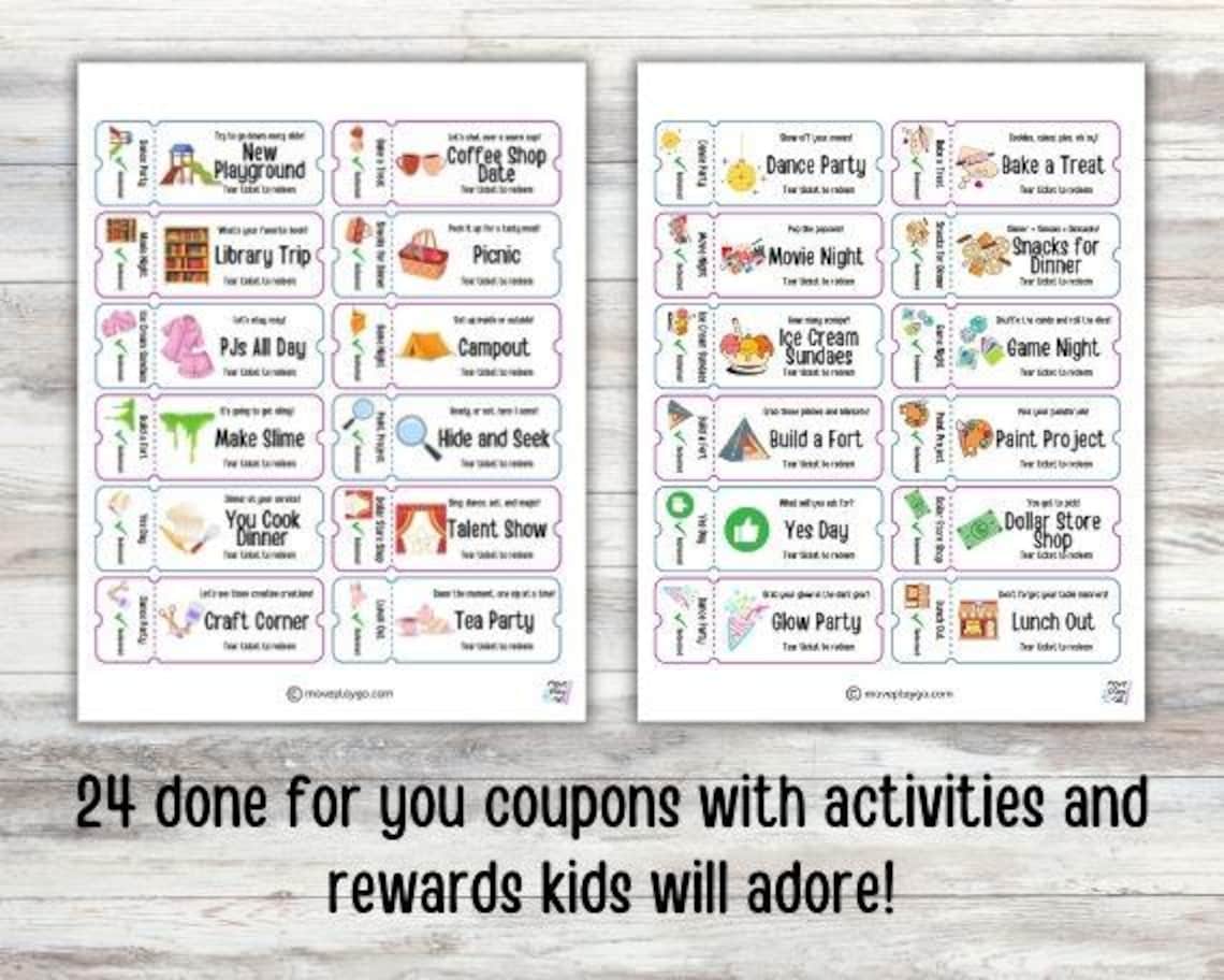 Coupon Book for Kids / Coupon Book Gift / Kids Coupons / Printable ...