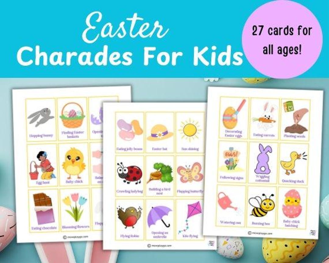 Easter Charades for Kids / Easter Games Printable / Easter Classroom ...