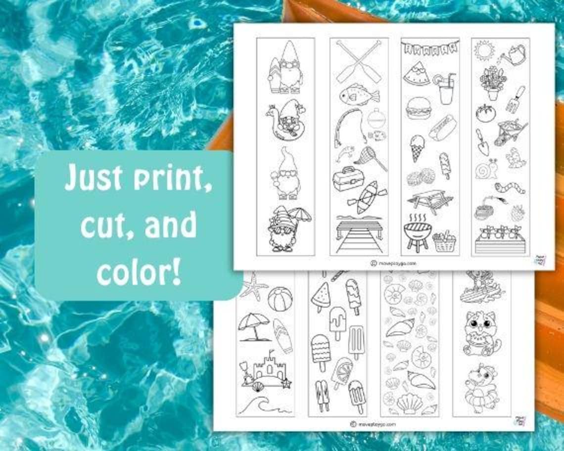 Summer Bookmarks / Printable Bookmarks for Summer Reading / Summer ...