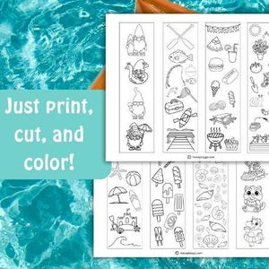 Summer Bookmarks / Printable Bookmarks for Summer Reading / Summer ...