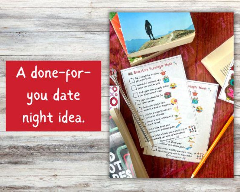 Bookstore Scavenger Hunt Date Night Idea / Adult Scavenger Hunt ...