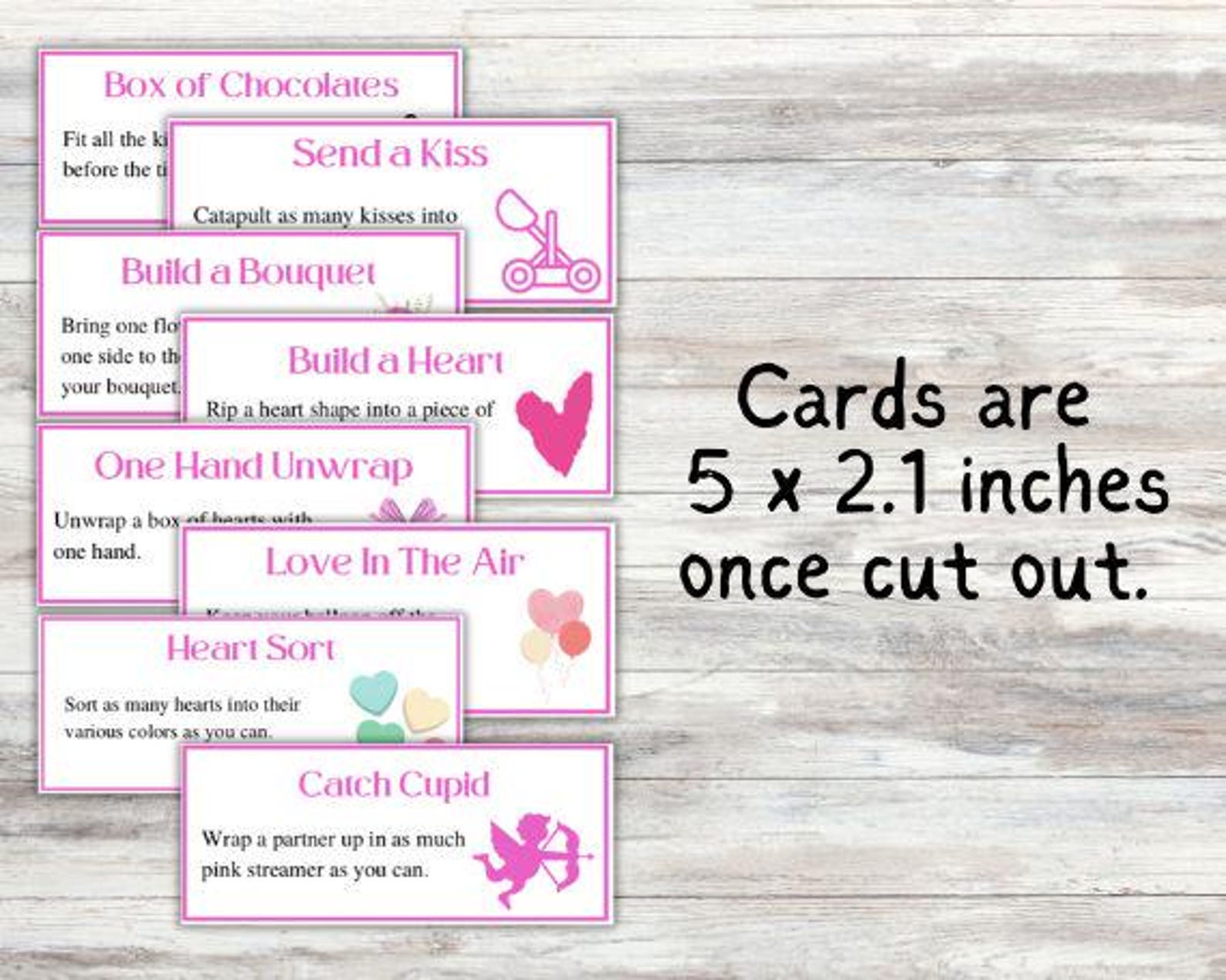 Valentine's Day Minute to Win It Game Cards / Classroom Valentines ...