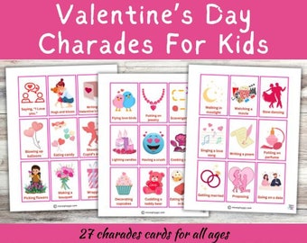 Printable Valentine's Day Charades for Kids Use for Valentine's ...