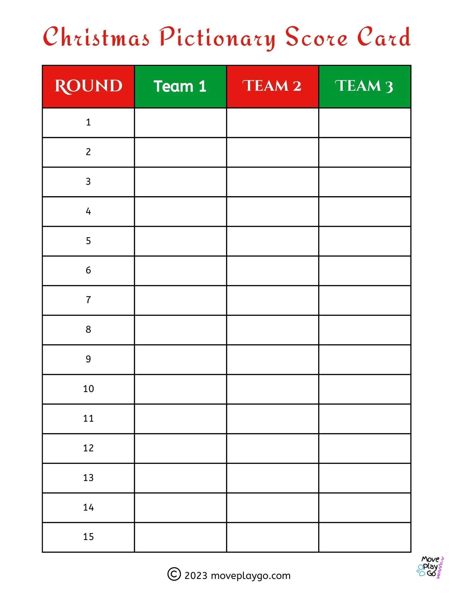 Christmas Pictionary Game for Kids, Christmas Games Printable ...