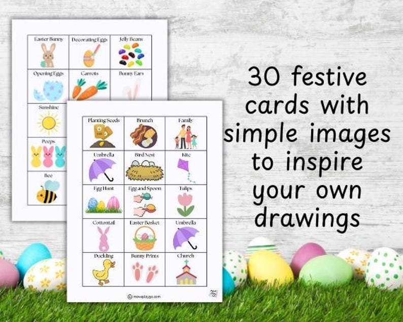 Easter Pictionary / Easter Game Printable / Easter Activities for Kids ...