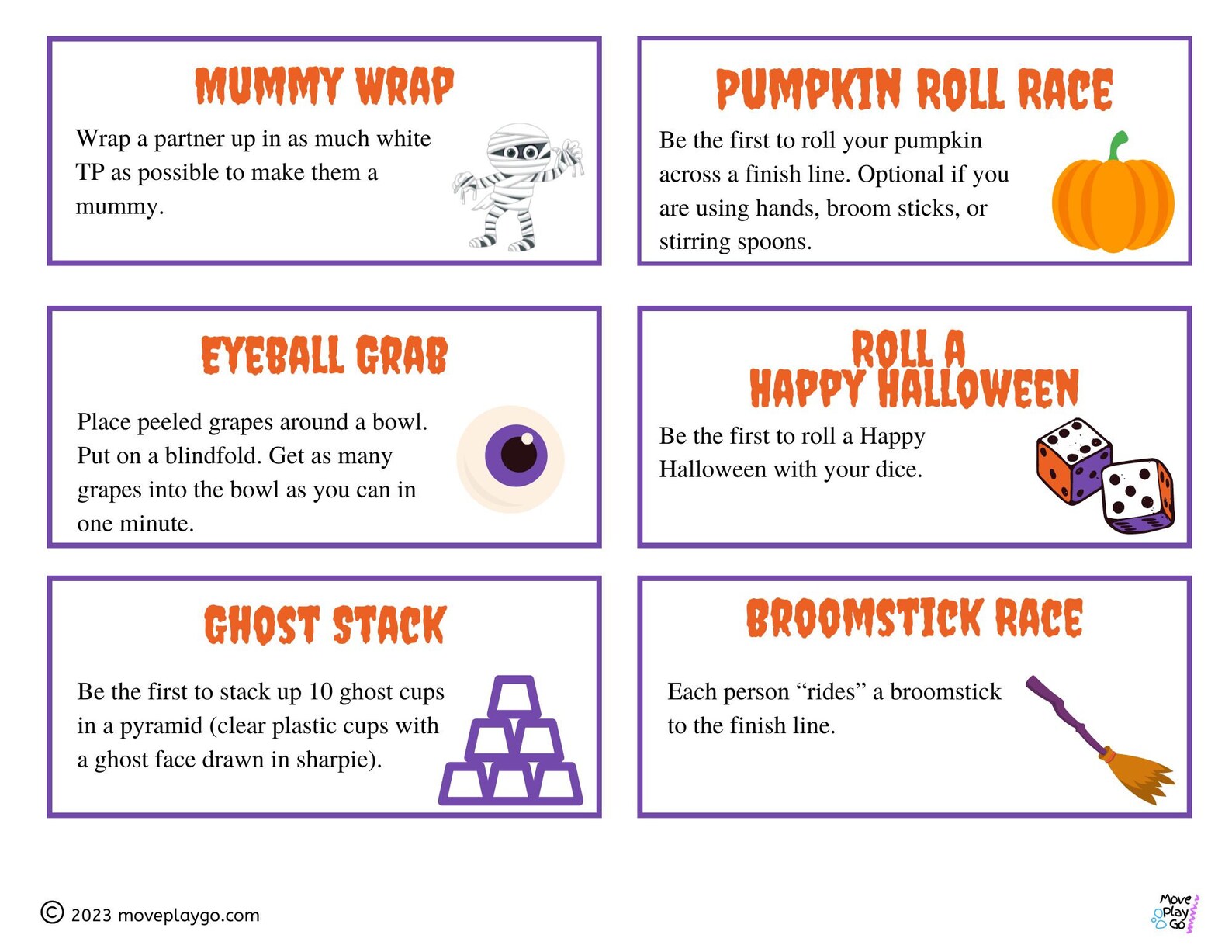 Halloween Minute to Win It, Halloween Games, Halloween Game Printable ...