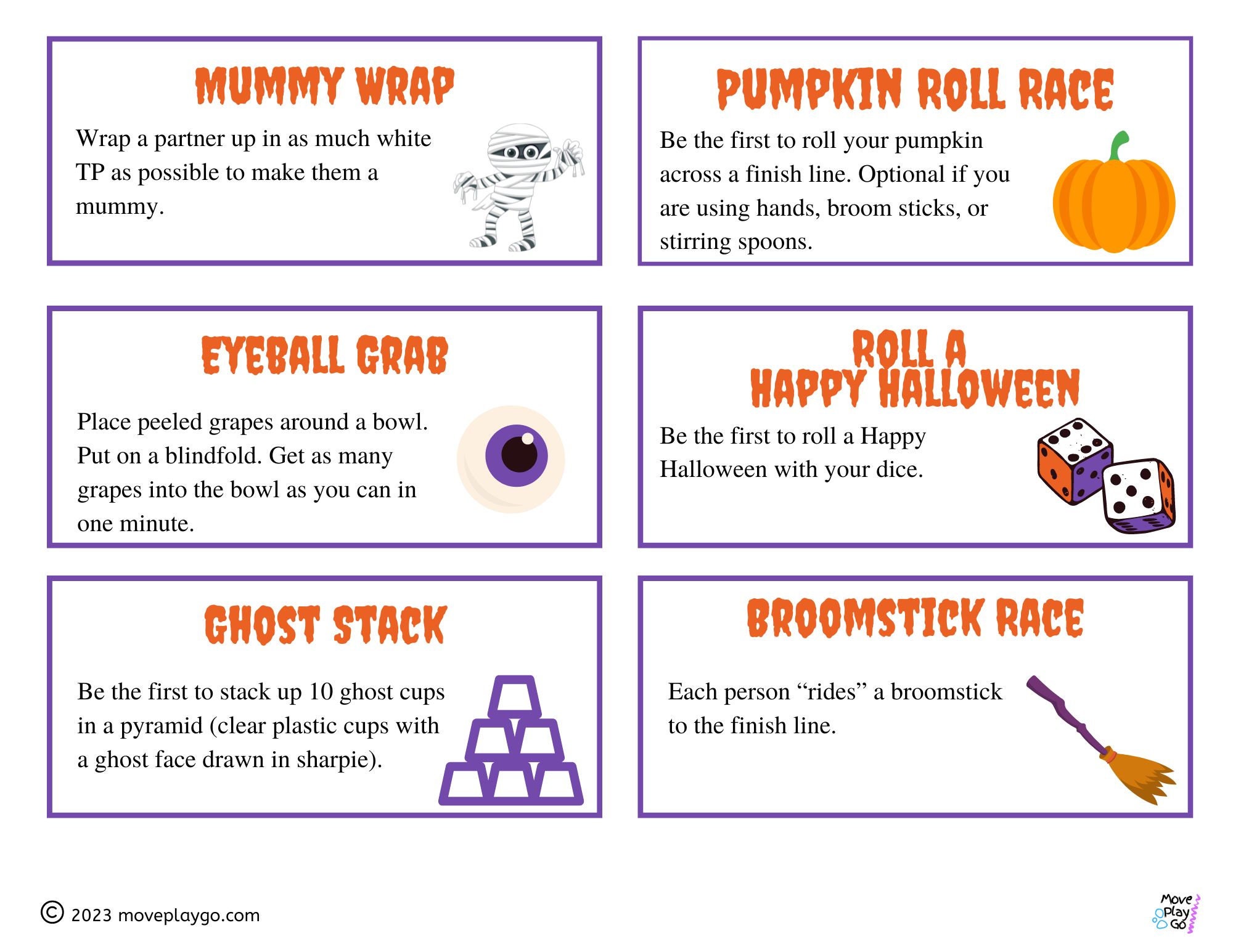 Halloween Minute to Win It, Halloween Games, Halloween Game Printable ...