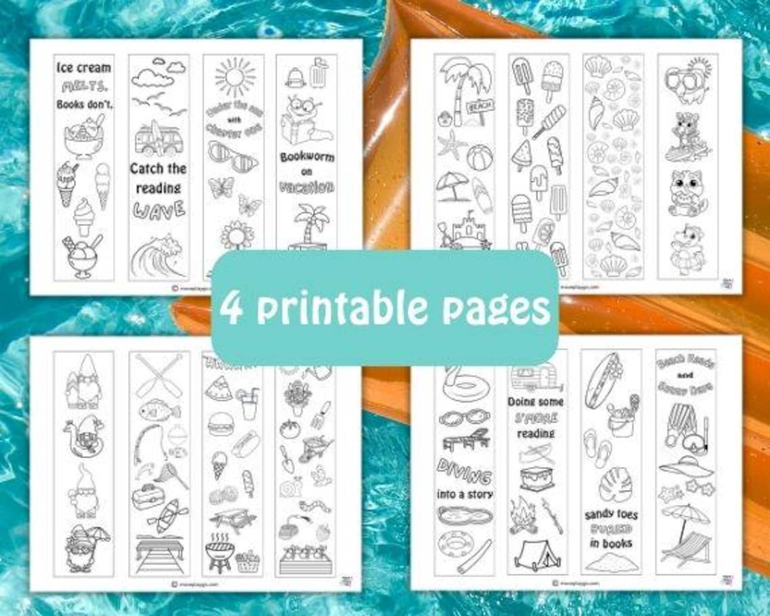 Summer Bookmarks / Printable Bookmarks for Summer Reading / Summer ...