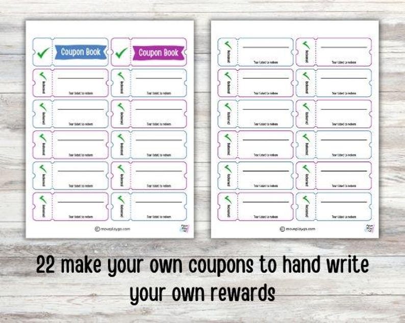 Coupon Book for Kids / Coupon Book Gift / Kids Coupons / Printable ...