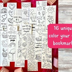 Printable Bookmarks for Classroom Valentines / Class Valentine's ...