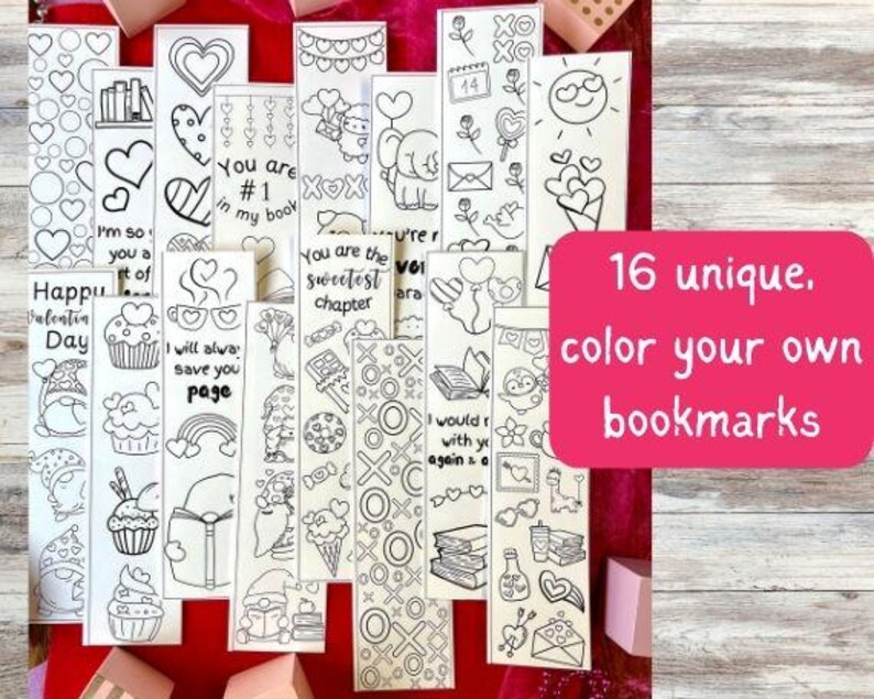 Printable Bookmarks for Classroom Valentines / Class Valentine's ...