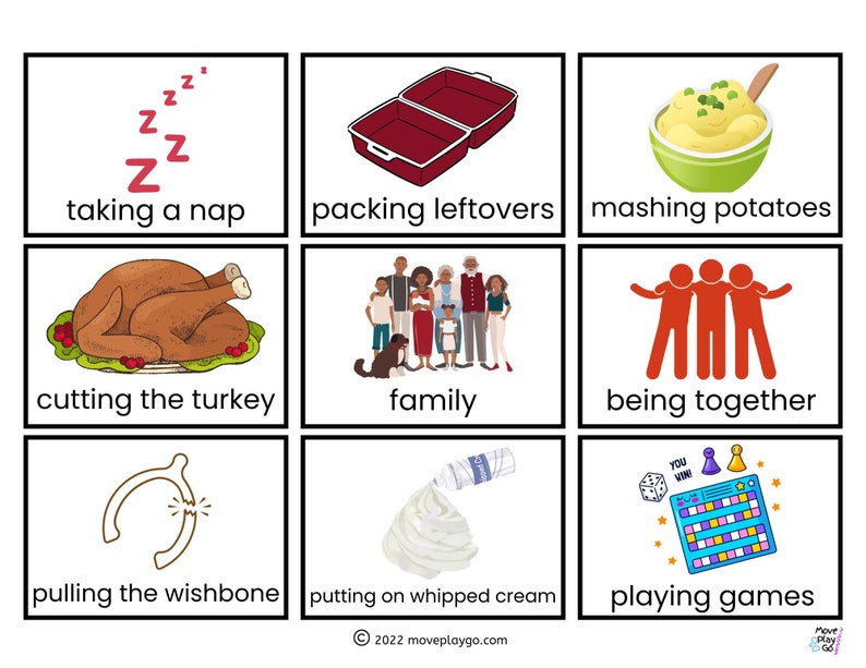 Printable Thanksgiving Charades, Thanksgiving Table Games, Thanksgiving ...