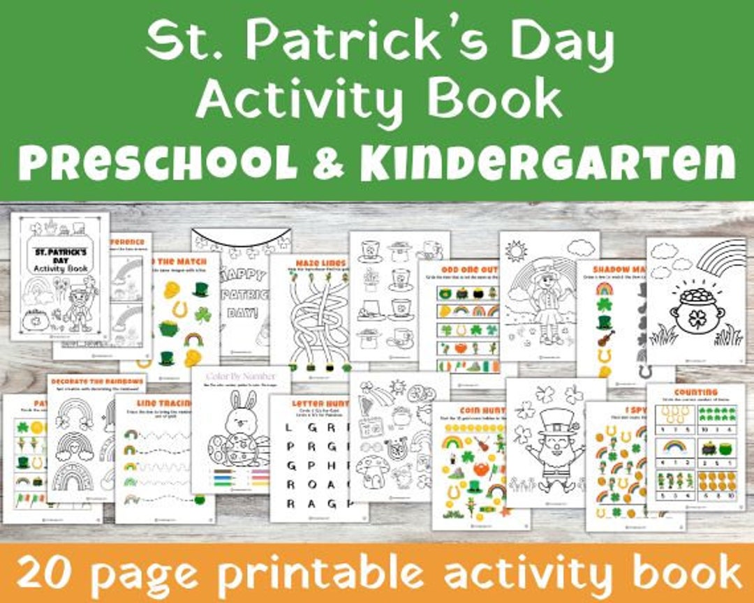 St Patrick's Day Activity Book / Preschool Activity Book / St Patrick's ...