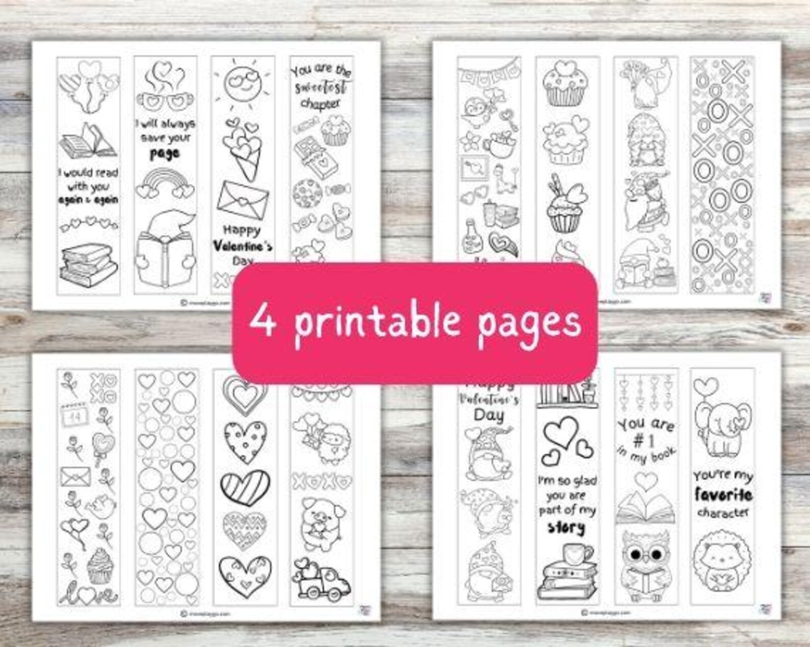 Printable Bookmarks for Classroom Valentines / Class Valentine's ...