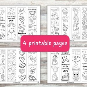 Printable Bookmarks for Classroom Valentines / Class Valentine's ...