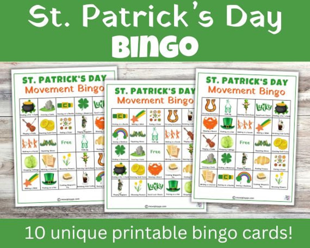 St. Patrick's Day Bingo / St. Patrick's Day Games / St. Patrick's Day ...