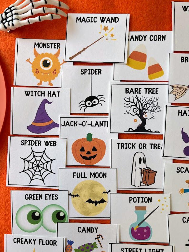 Halloween Pictionary for Kids, Family Halloween, Halloween Printables ...