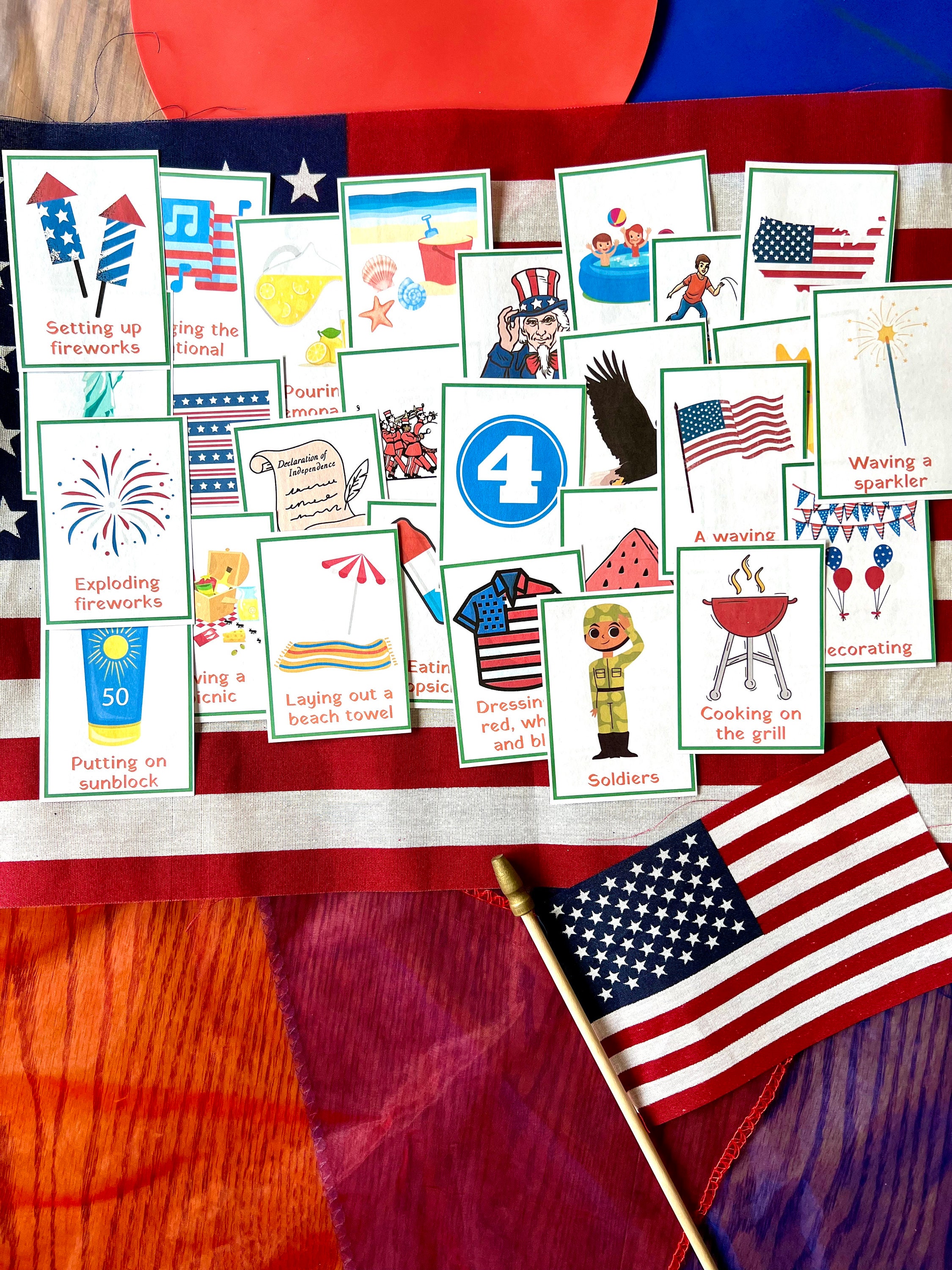 Printable 4th of July Charades Kids Family Game, Independence Day Games ...