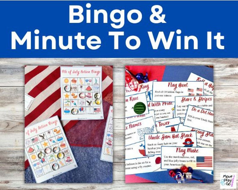 4th of July Printable Activity Bundle, Games Pack, Family Games ...
