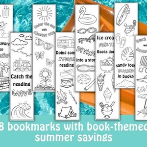 Summer Bookmarks / Printable Bookmarks for Summer Reading / Summer ...