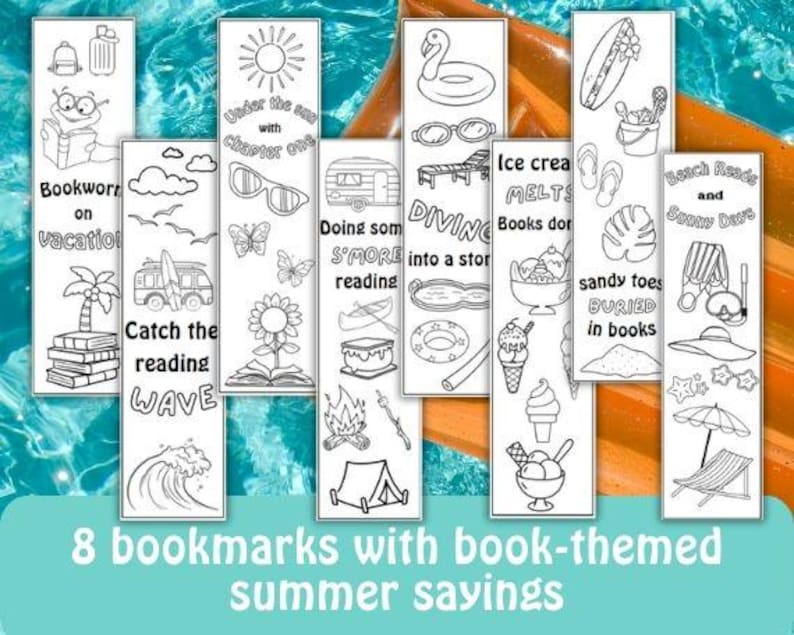 Summer Bookmarks / Printable Bookmarks for Summer Reading / Summer ...