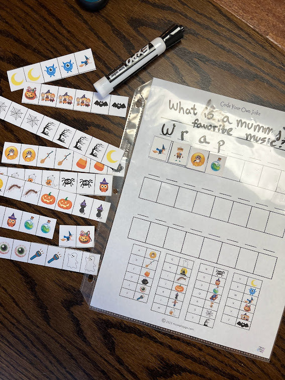 Crack the Code Halloween Jokes Printable, Halloween Game, Family Game ...