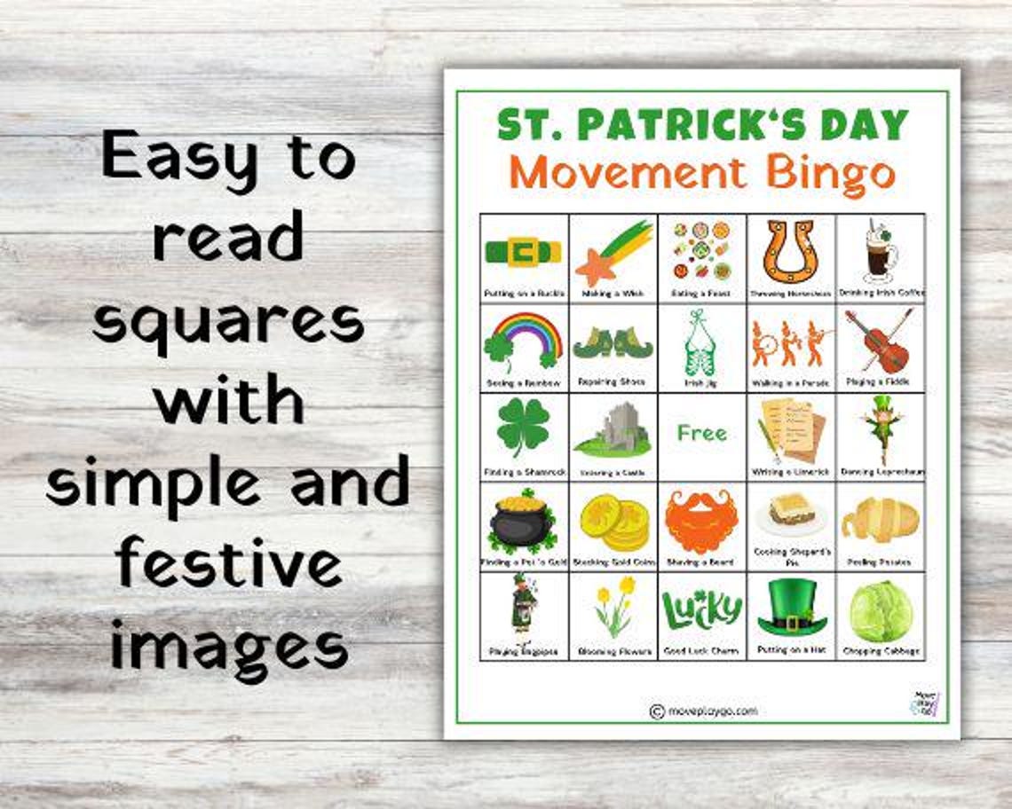 St. Patrick's Day Bingo / St. Patrick's Day Games / St. Patrick's Day ...