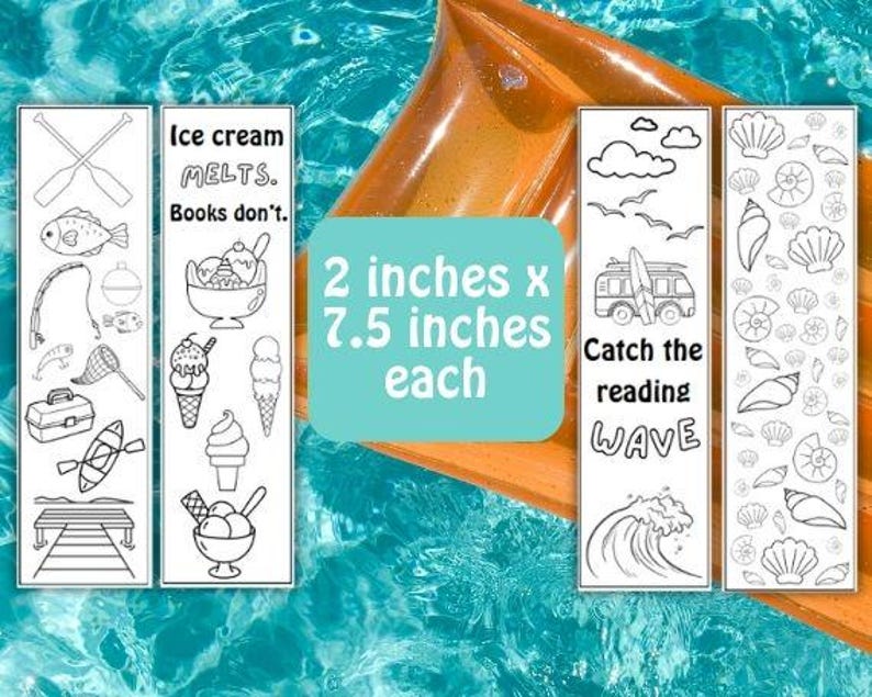 Summer Bookmarks / Printable Bookmarks for Summer Reading / Summer ...